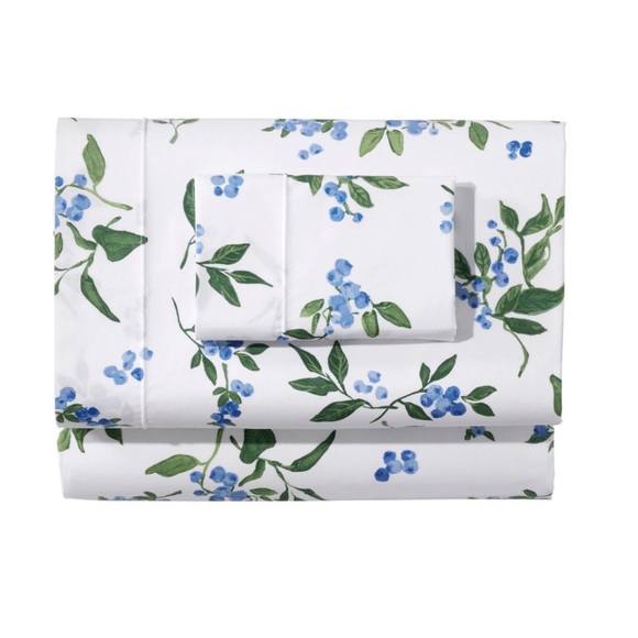 L.L. Bean | Bedding | Ll Bean Jess Franks Blueberry Print Percale Sheet ...